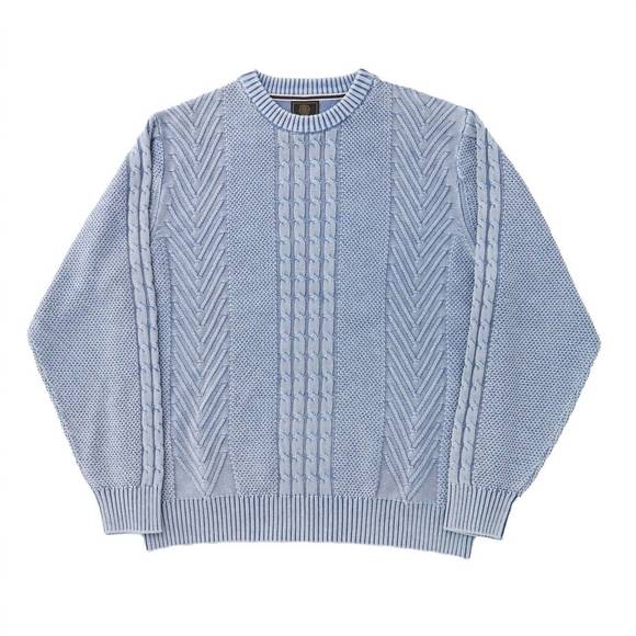 F/X FUSION | Sweaters | New Fx Fusion Mens Sandwashed Cable Herringbone ...